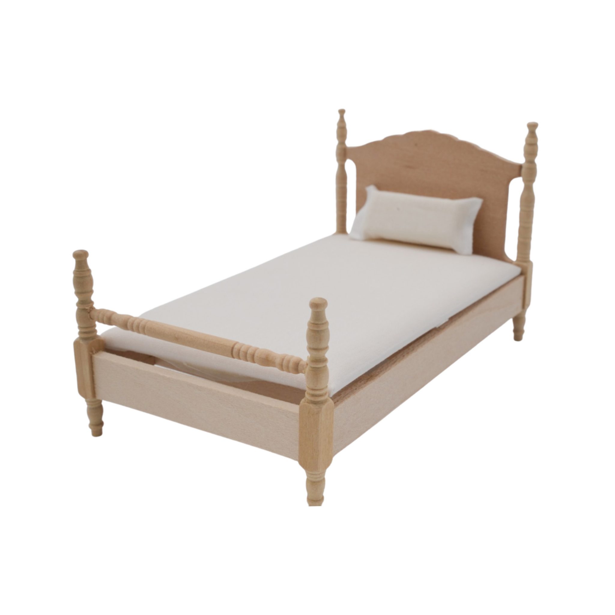 Sloped Arm White Sofa | 1:12 Dollhouse Miniature | The Modern Dollhouse