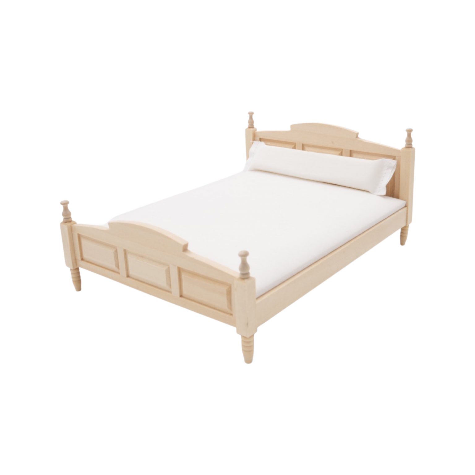 Sloped Arm White Sofa - The Modern Dollhouse