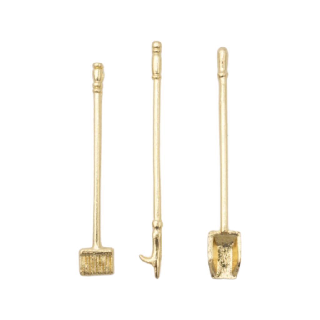 Gold Fireplace Tools - The Modern Dollhouse